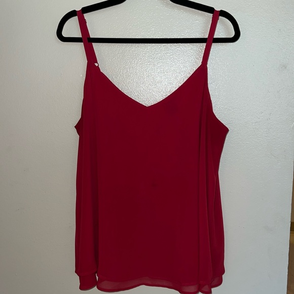 torrid | Tops | Torrid Sophie Chiffon Swing Cami Red Size | Poshmark